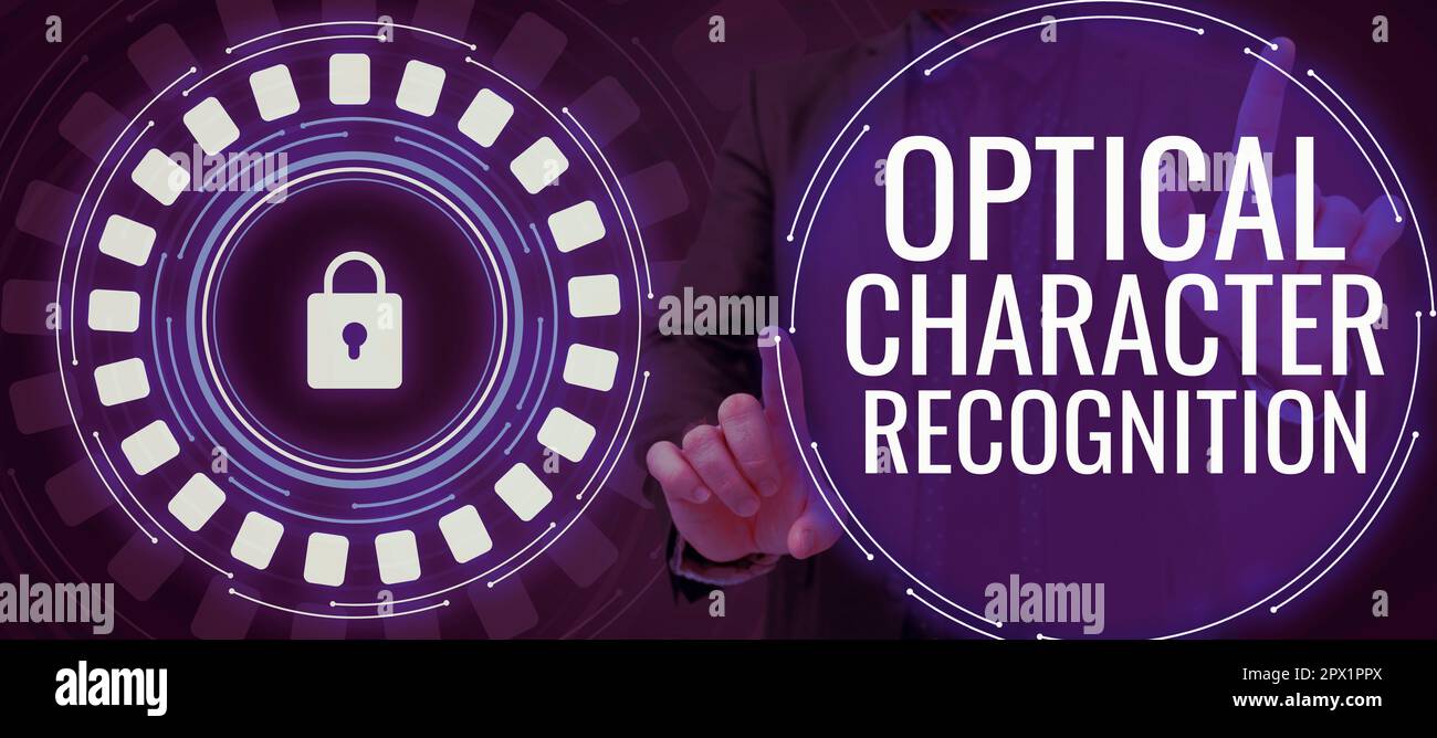 Hand writing sign Optical Character Recognition, Business idea the ...