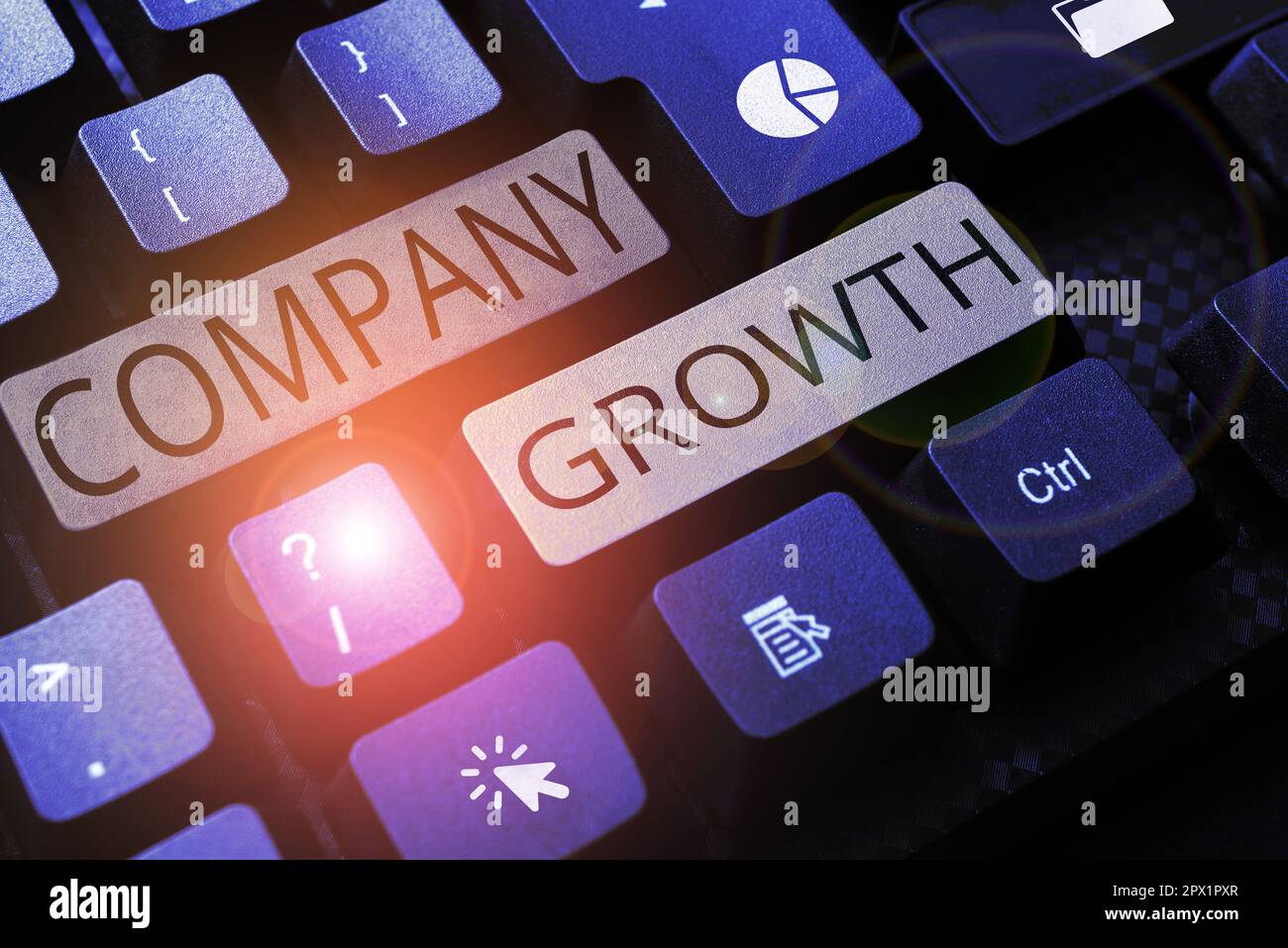 Text sign showing Company Growth, Business concept a long-term stage ...