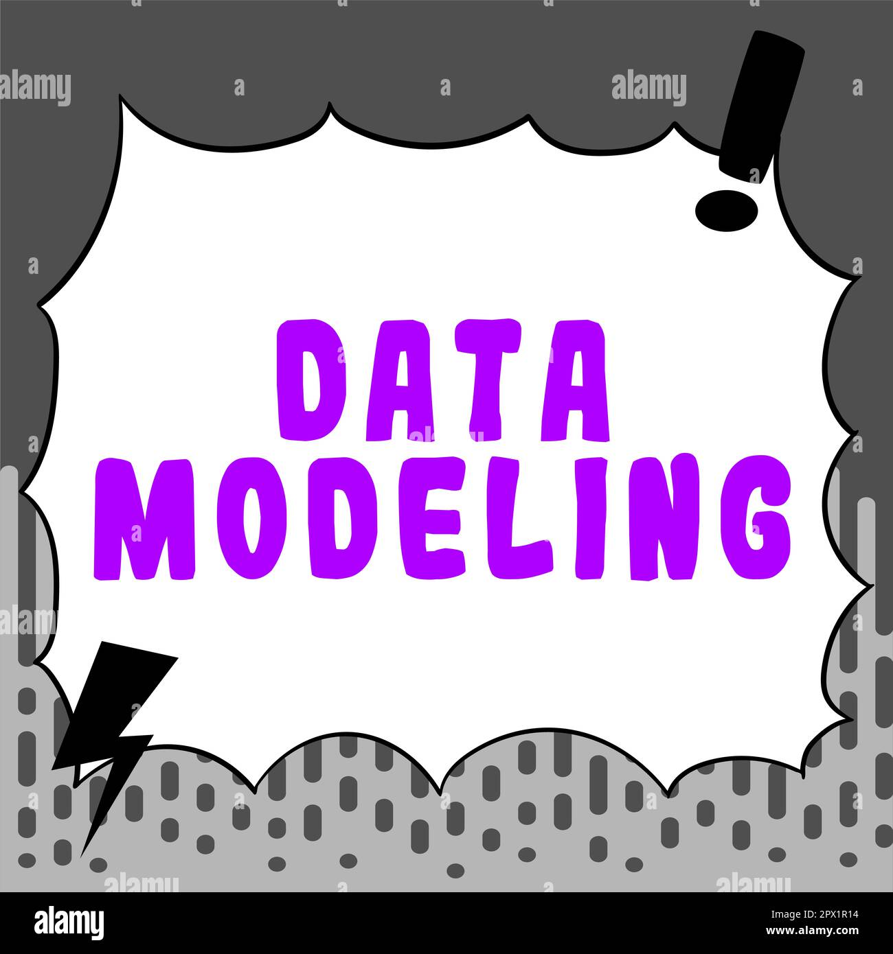 Hand writing sign Data Modeling, Business concept process of ...