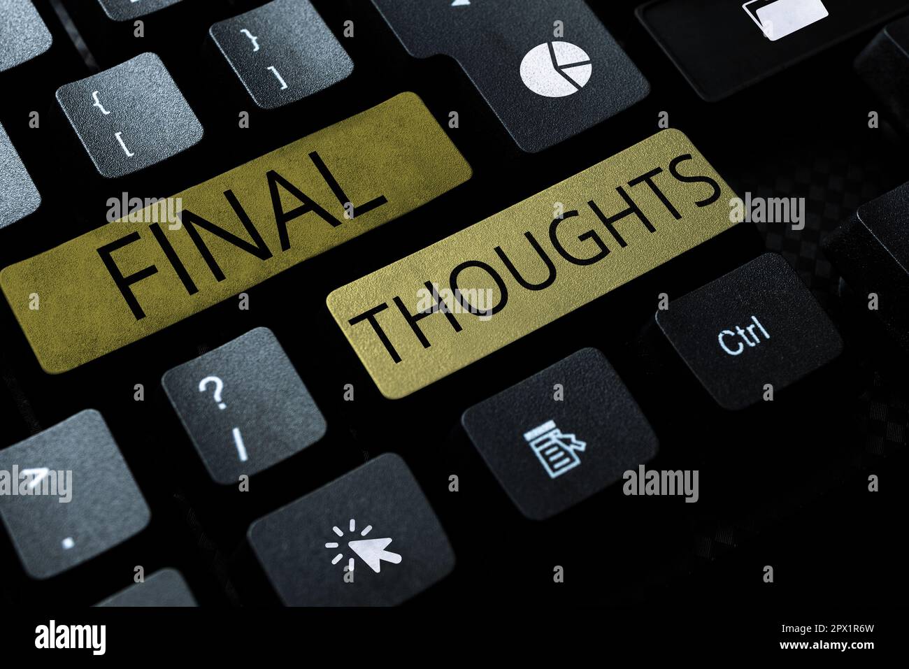 Hand writing sign Final Thoughts, Internet Concept Conclusion Last ...