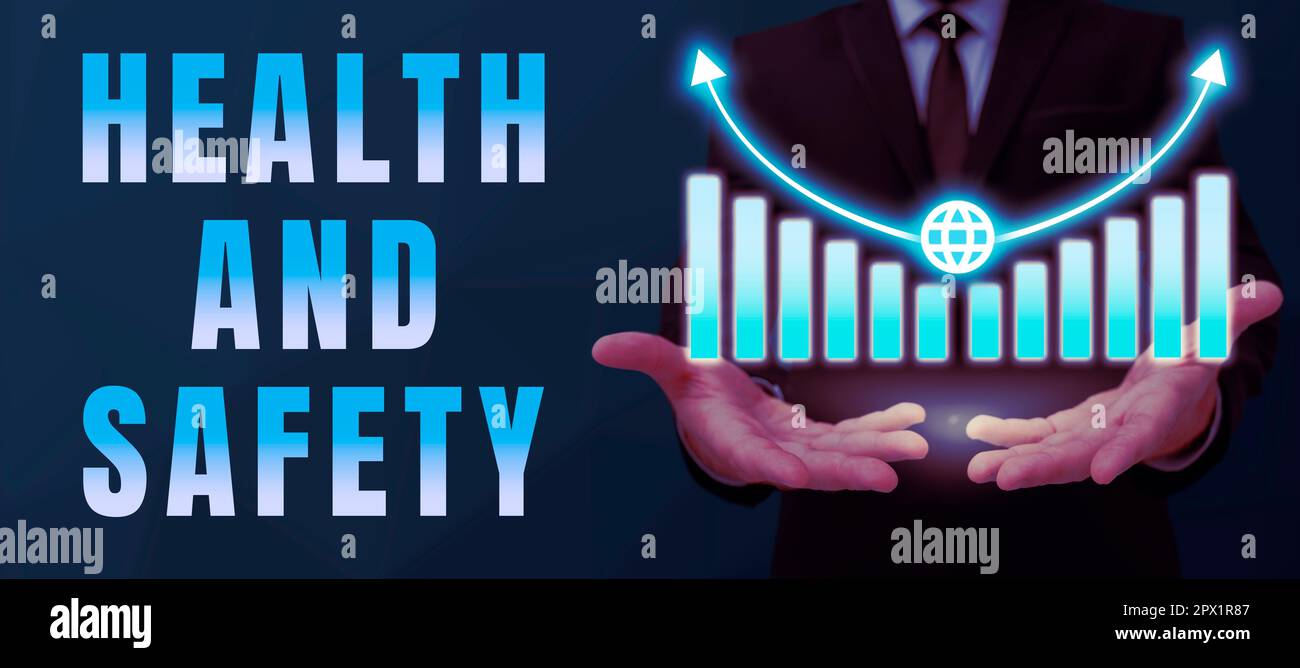 Text showing inspiration Health And Safety, Word for Taking the ...