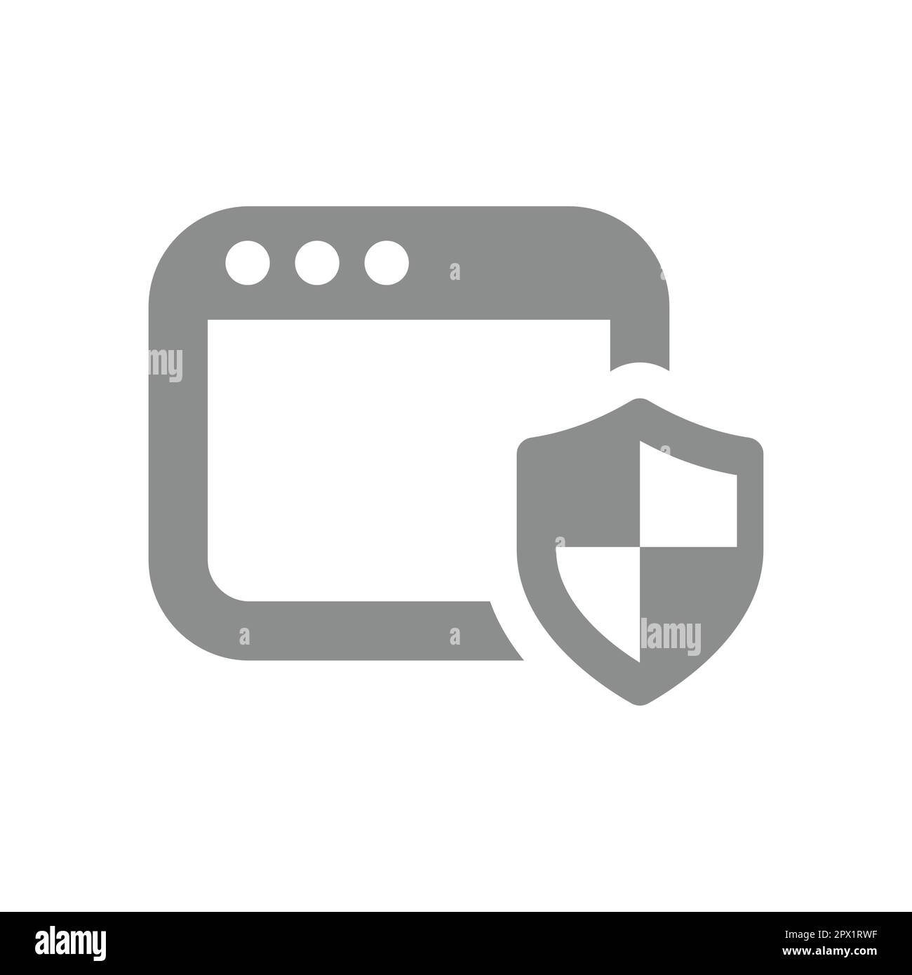 Web page and shield fill vector icon. Internet security, safe connection symbol Stock Vector ...
