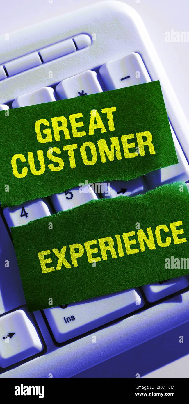 Text showing inspiration Great Customer Experience, Word Written on ...