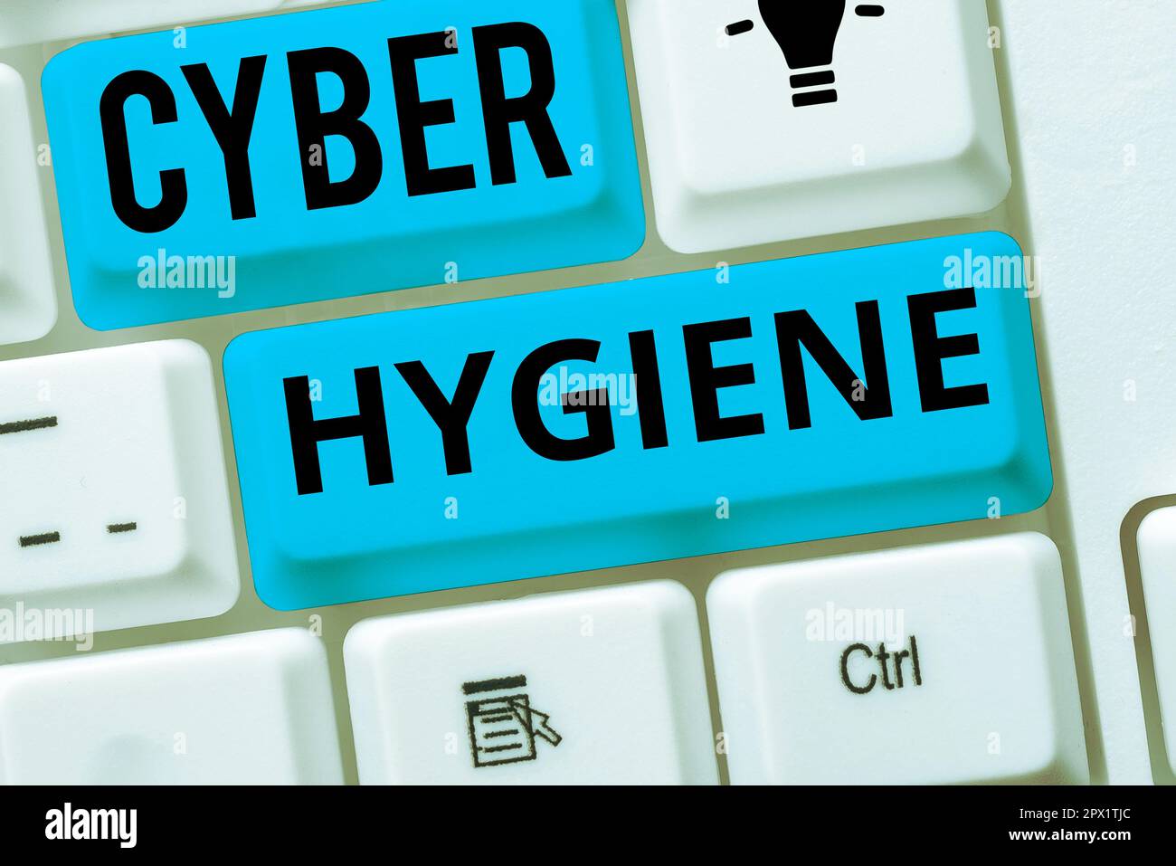 Conceptual caption Cyber Hygiene, Conceptual photo steps that computer ...