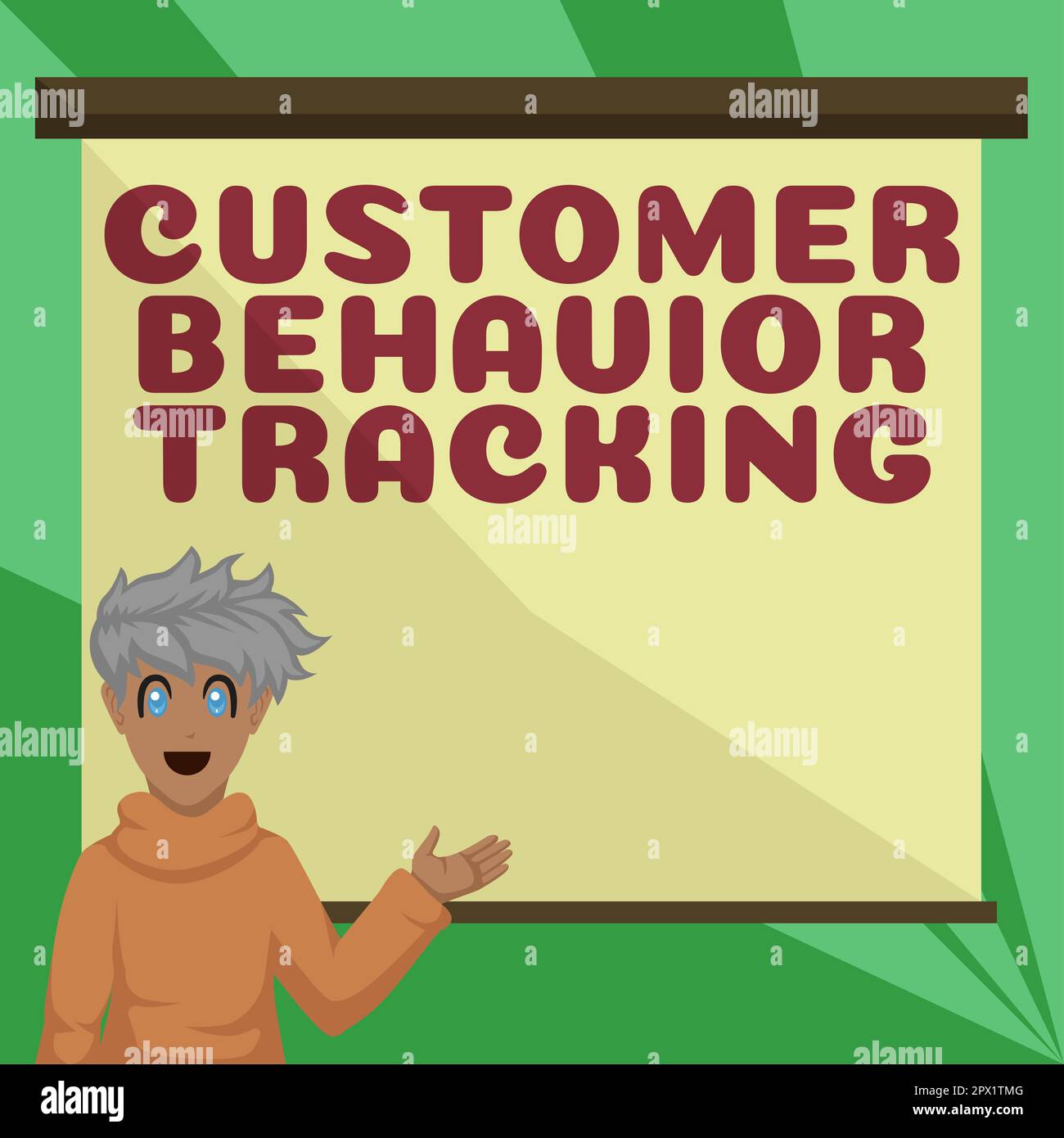 Text Caption Presenting Customer Behavior Tracking Business Showcase