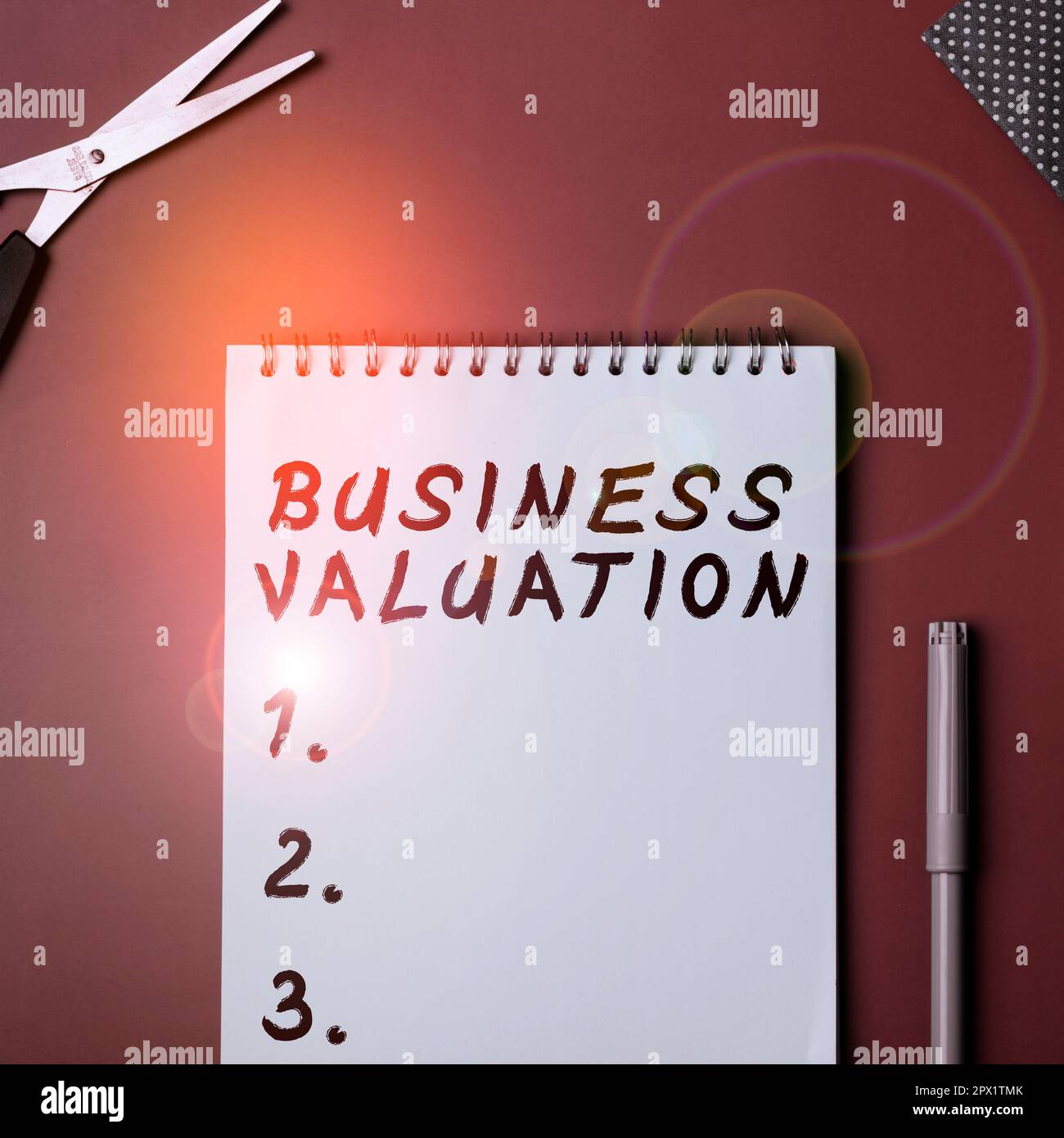 Text sign showing Business Valuation, Concept meaning determining the ...