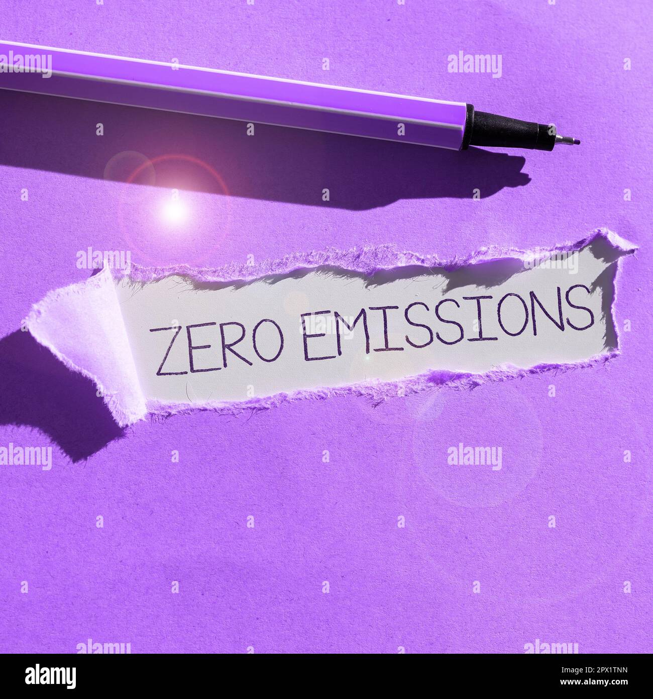Sign displaying Zero Emissions, Conceptual photo emits no waste ...