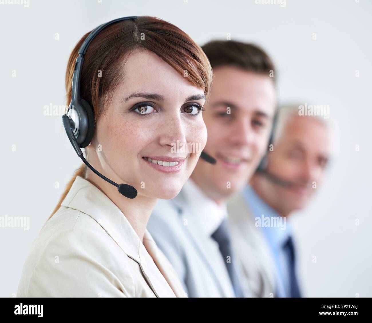 Here to assist 247. a beautiful young customer service agent working in ...