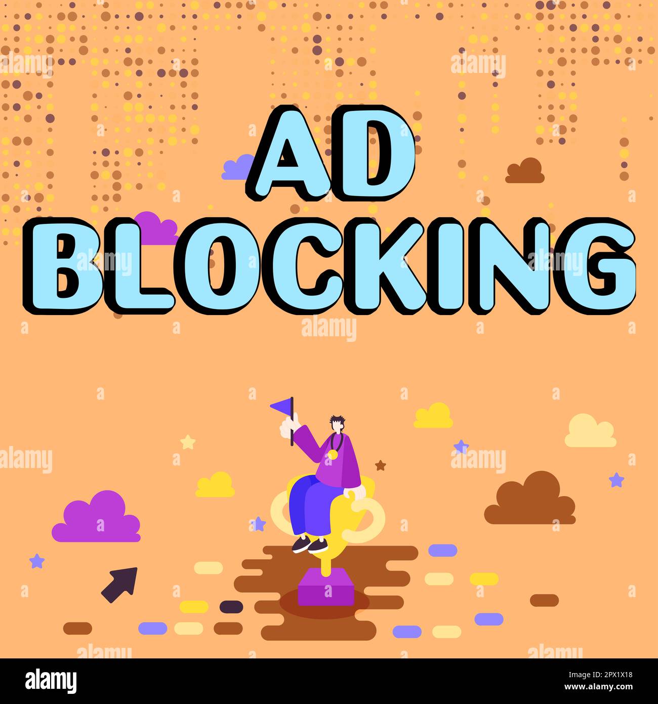 Text showing inspiration Ad Blocking, Business idea program that will ...