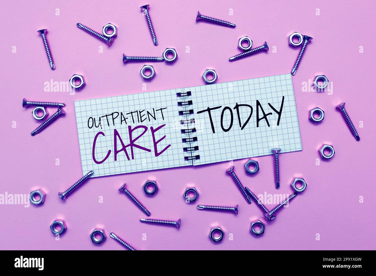 Text caption presenting Outpatient Care, Word for the final result of ...