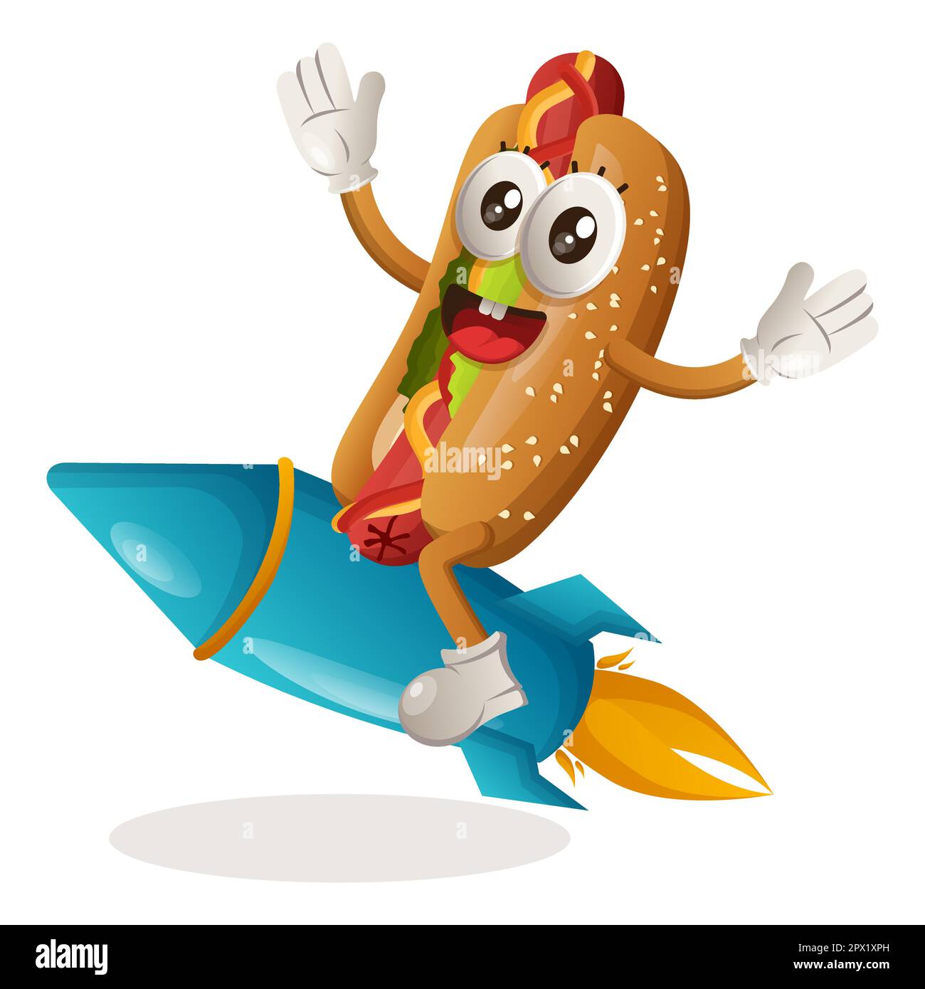 Flying hotdog Stock Vector Images - Alamy