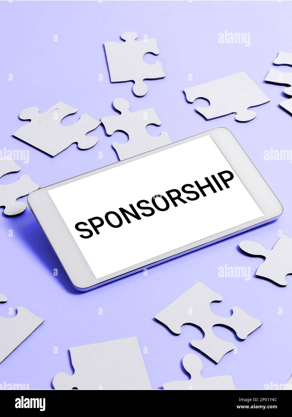 Conceptual caption Sponsorship, Word Written on Position of being a ...