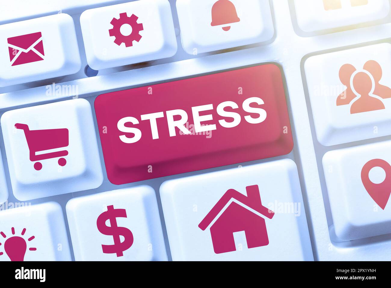 Conceptual display Stress, Internet Concept a physical chemical or ...