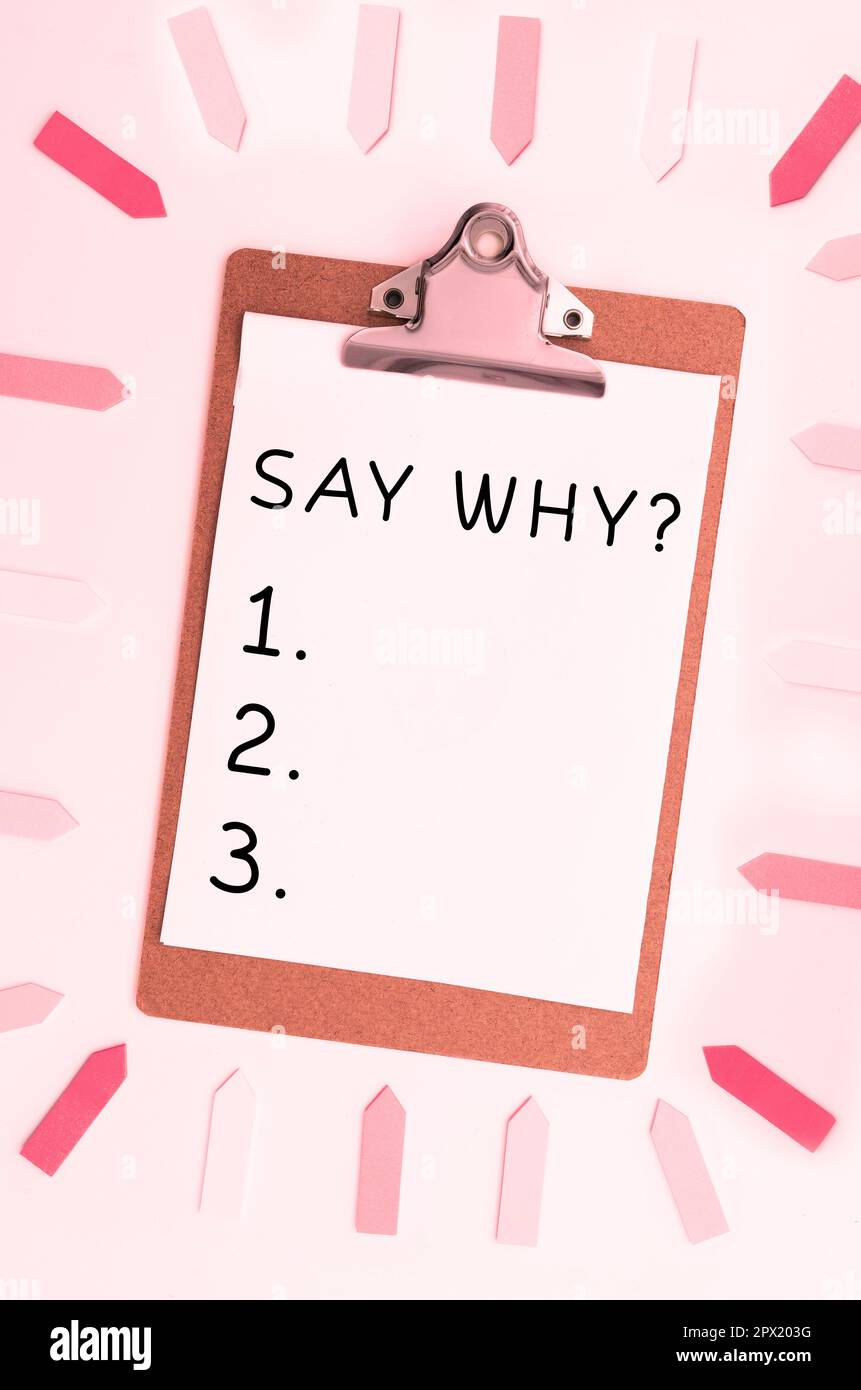 Text caption presenting Say Why, Word for Give an explanation Express ...