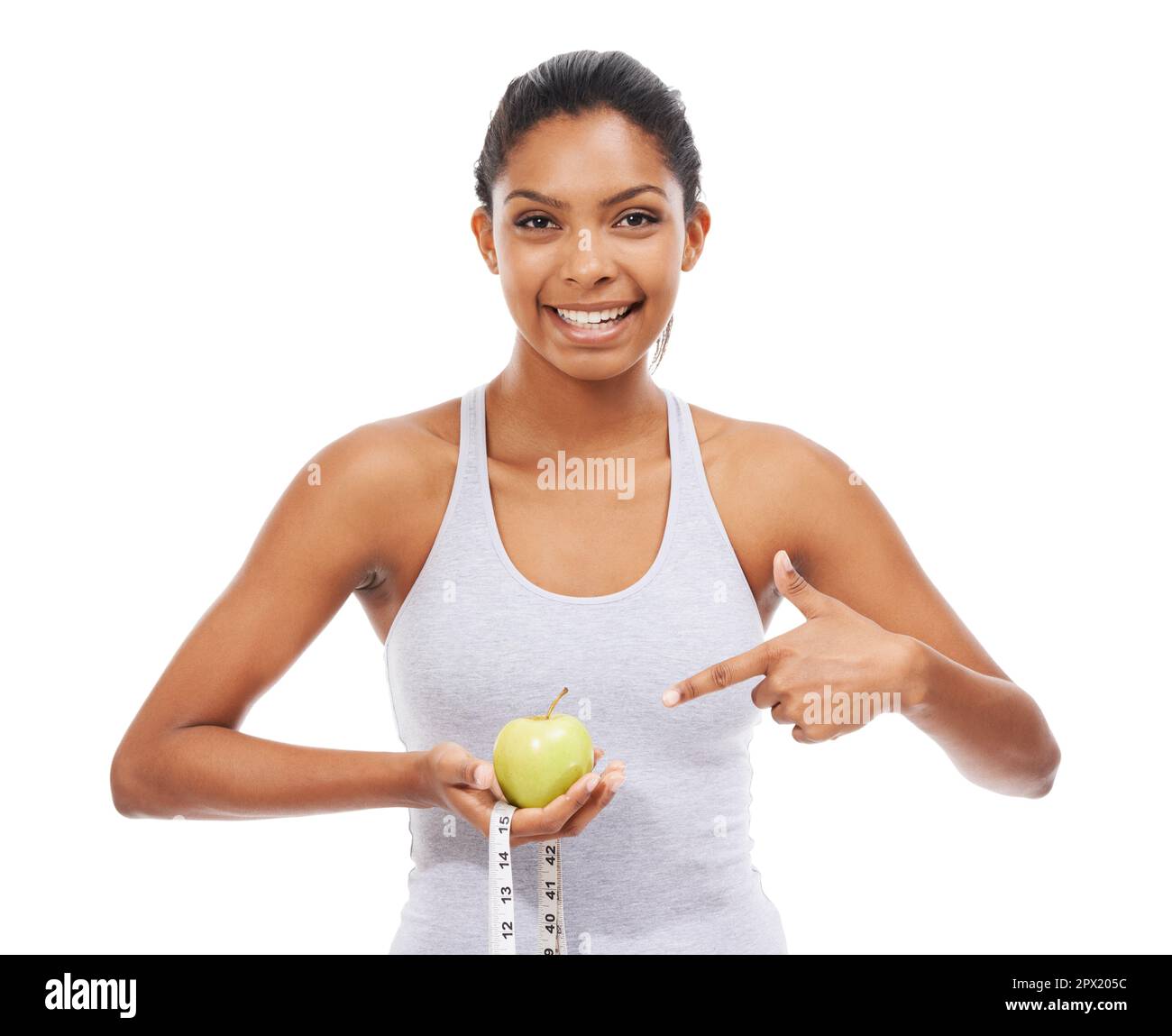 Keep your diet healthy and reap the rewards. A pretty young woman ...