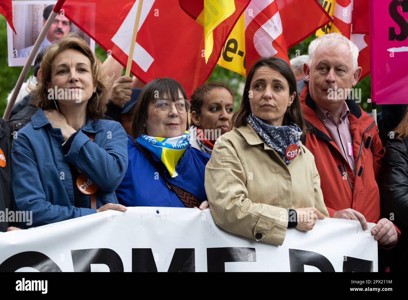 Outgoing French Democratic Confederation of Labour (CFDT) union general ...