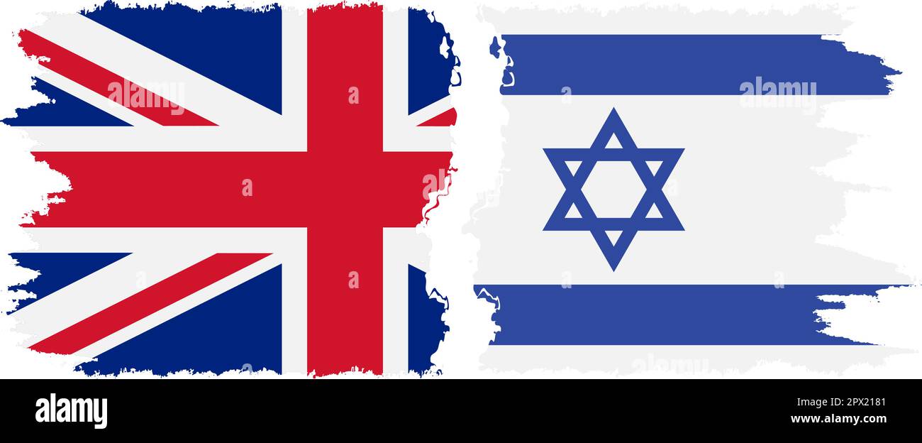 Israel and UK grunge flags connection, vector Stock Vector Image & Art ...