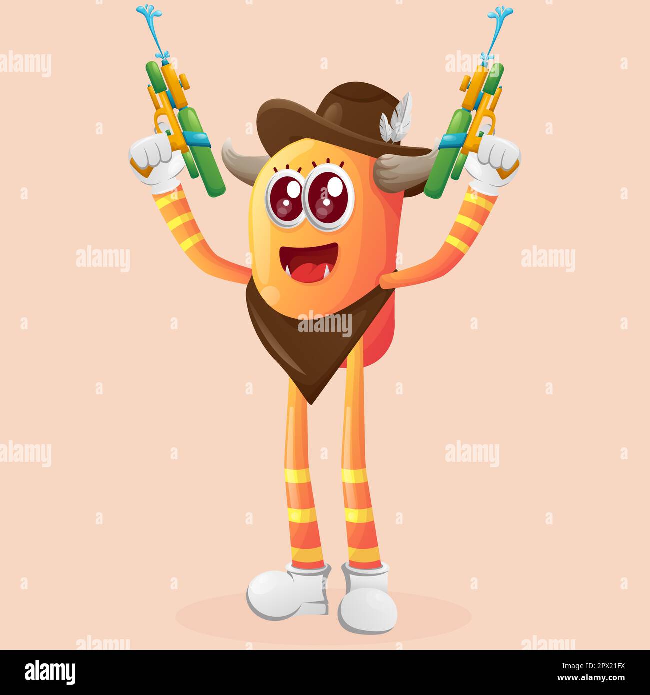 Orange toy gun Stock Vector Images - Alamy