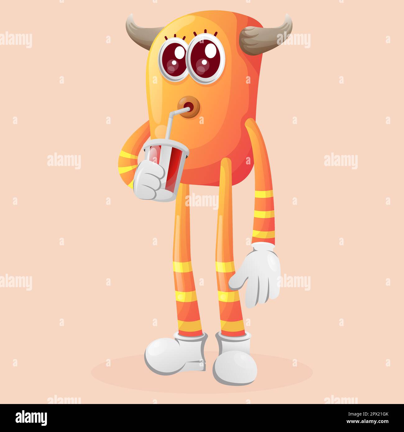 School kid drinking soda Stock Vector Images - Alamy