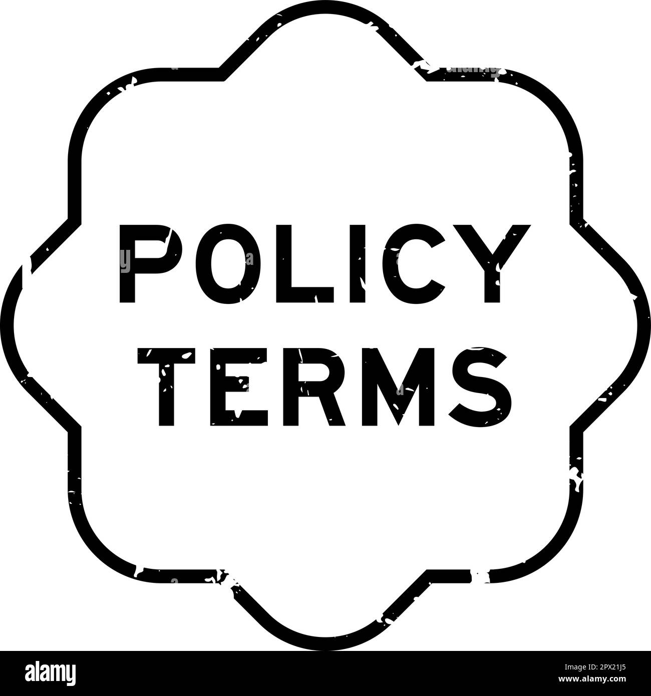 Grunge black policy terms word rubber seal stamp on white background ...