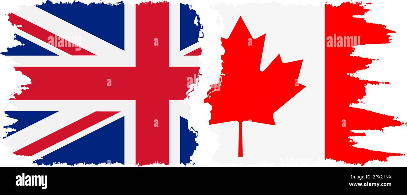 Canada and UK grunge flags connection, vector Stock Vector Image & Art ...