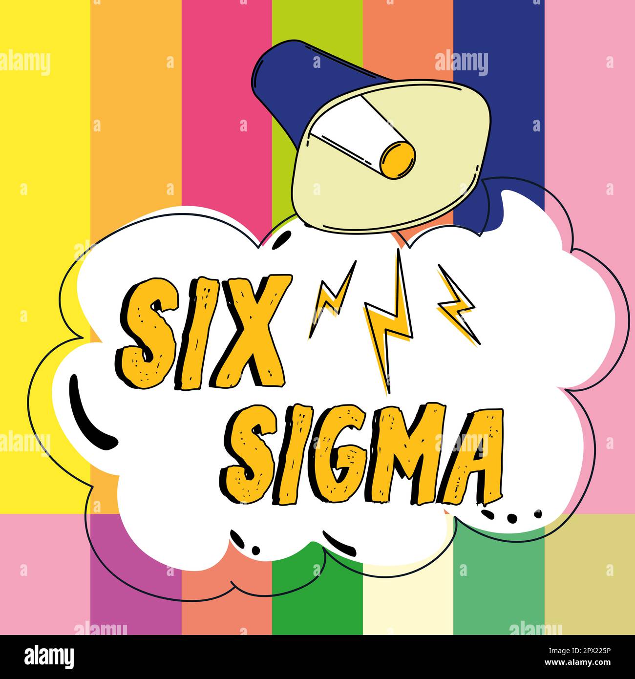Writing displaying text Six Sigma, Concept meaning management ... Writing displaying text Six Sigma, Concept meaning management ...