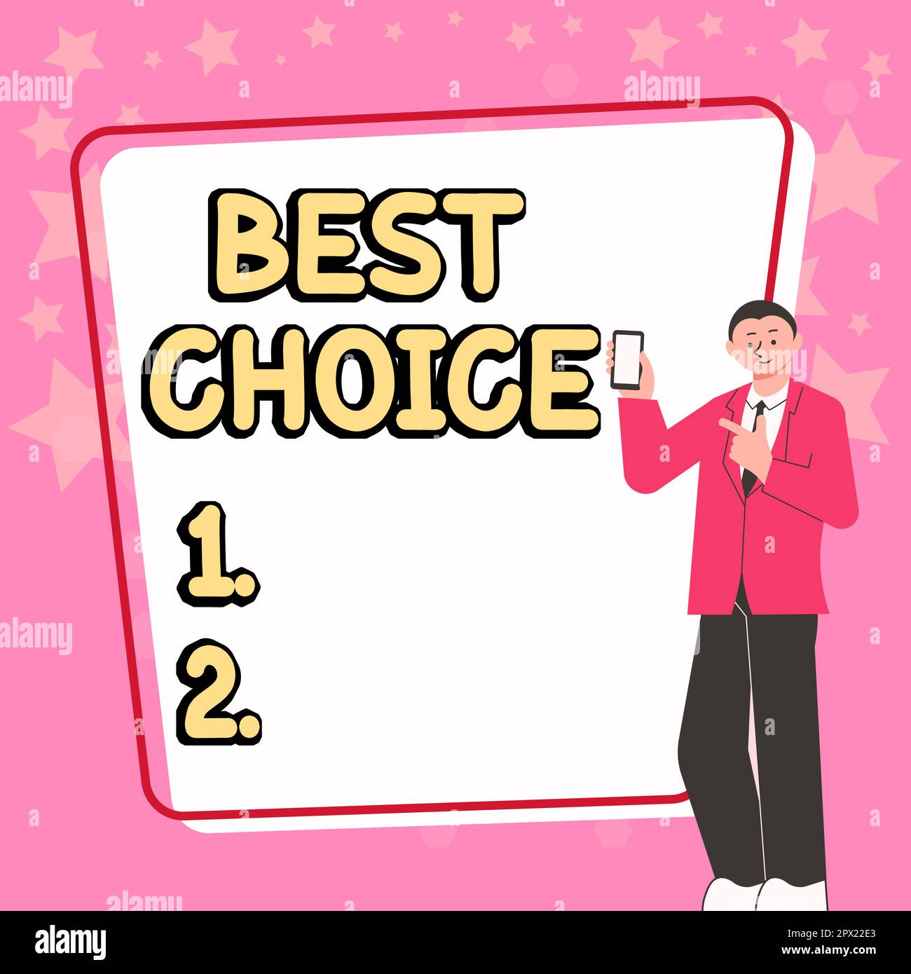 Sign Displaying Best Choice Concept Meaning Act Of Picking Or Deciding Between Two Or More