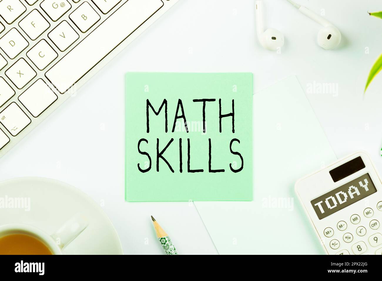 Handwriting text Math Skills, Business approach starting to learn how ...