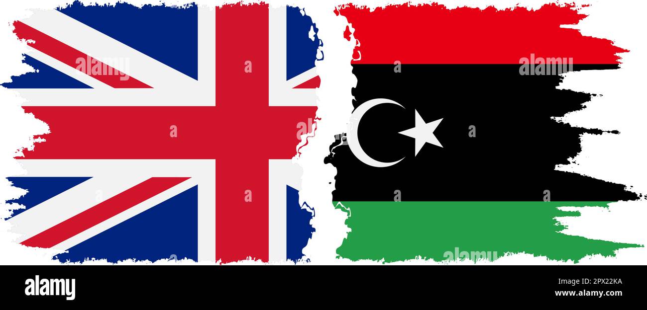 Libya and UK grunge flags connection, vector Stock Vector Image & Art ...