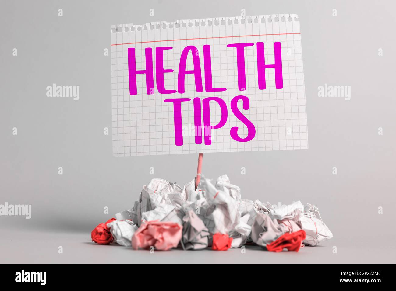 Hand writing sign Health Tips, Word for state of complete physical ...