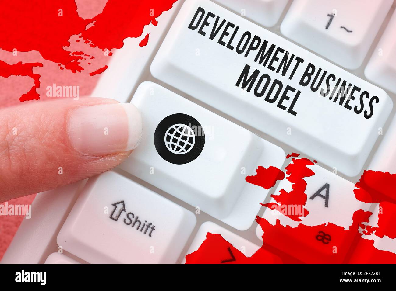 Text sign showing Development Business Model, Business overview ...