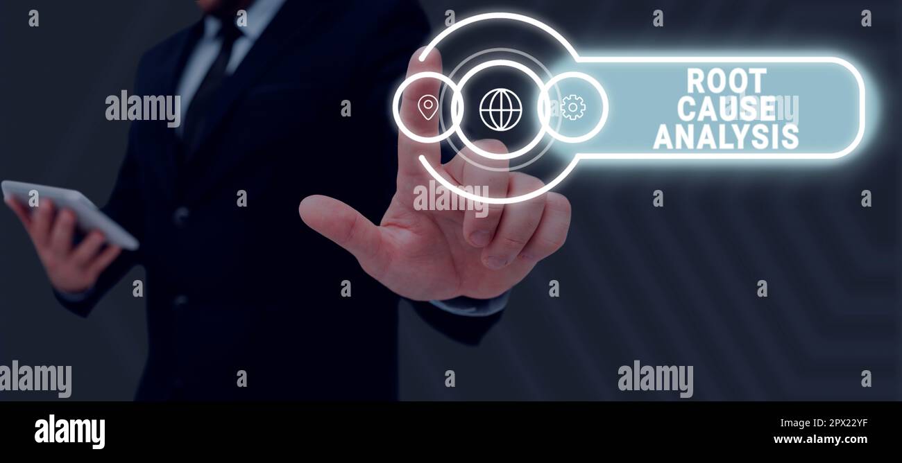 Text sign showing Root Cause Analysis, Word Written on Method of ...