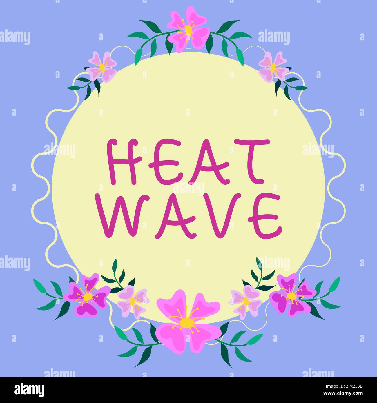 Text showing inspiration Heat Wave, Word Written on a prolonged period ...