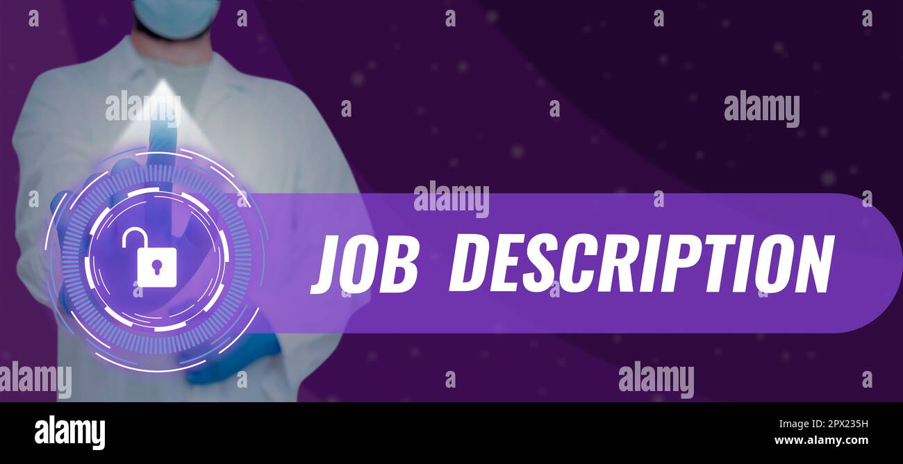 Inspiration showing sign Job Description, Concept meaning A document ...