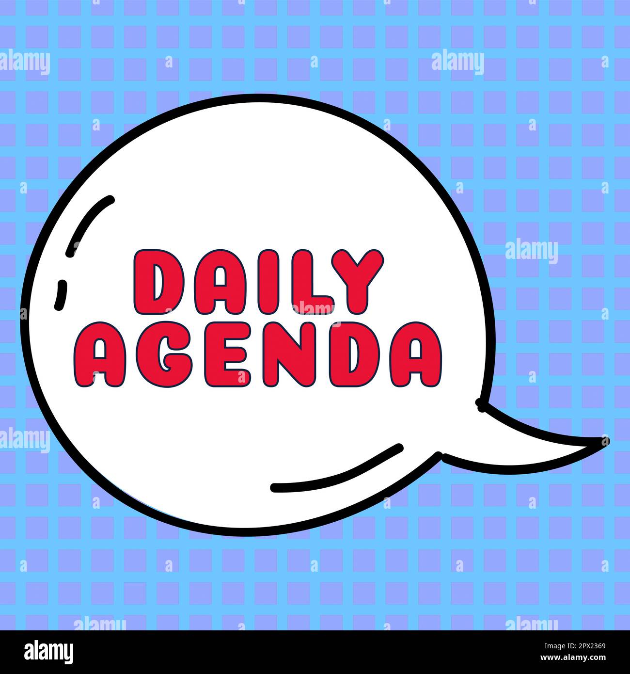 Inspiration showing sign Daily Agenda, Business approach To do list of ...