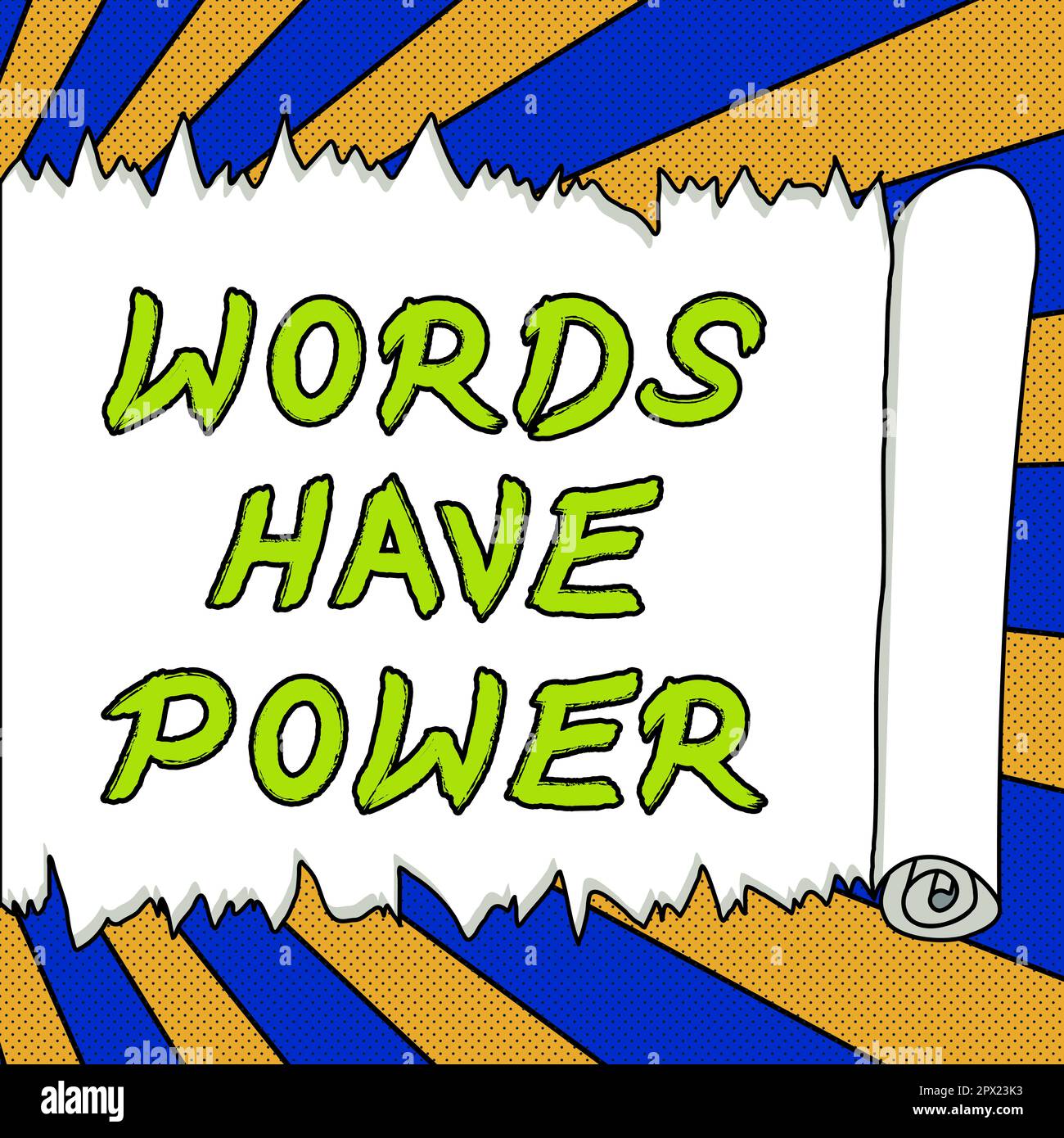 Text caption presenting Words Have Power, Internet Concept Energy ...