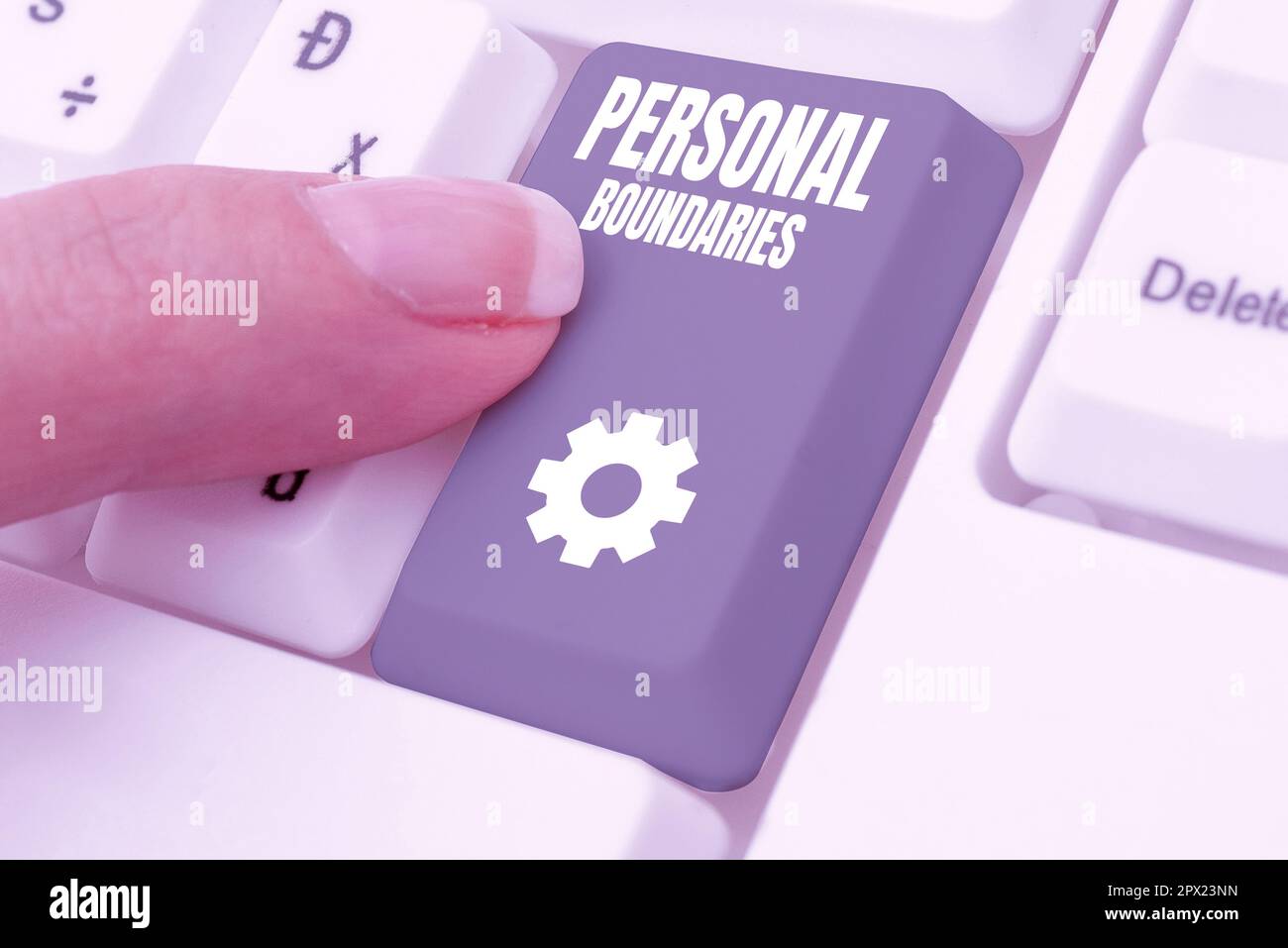 Sign displaying Personal Boundaries, Word Written on something that ...