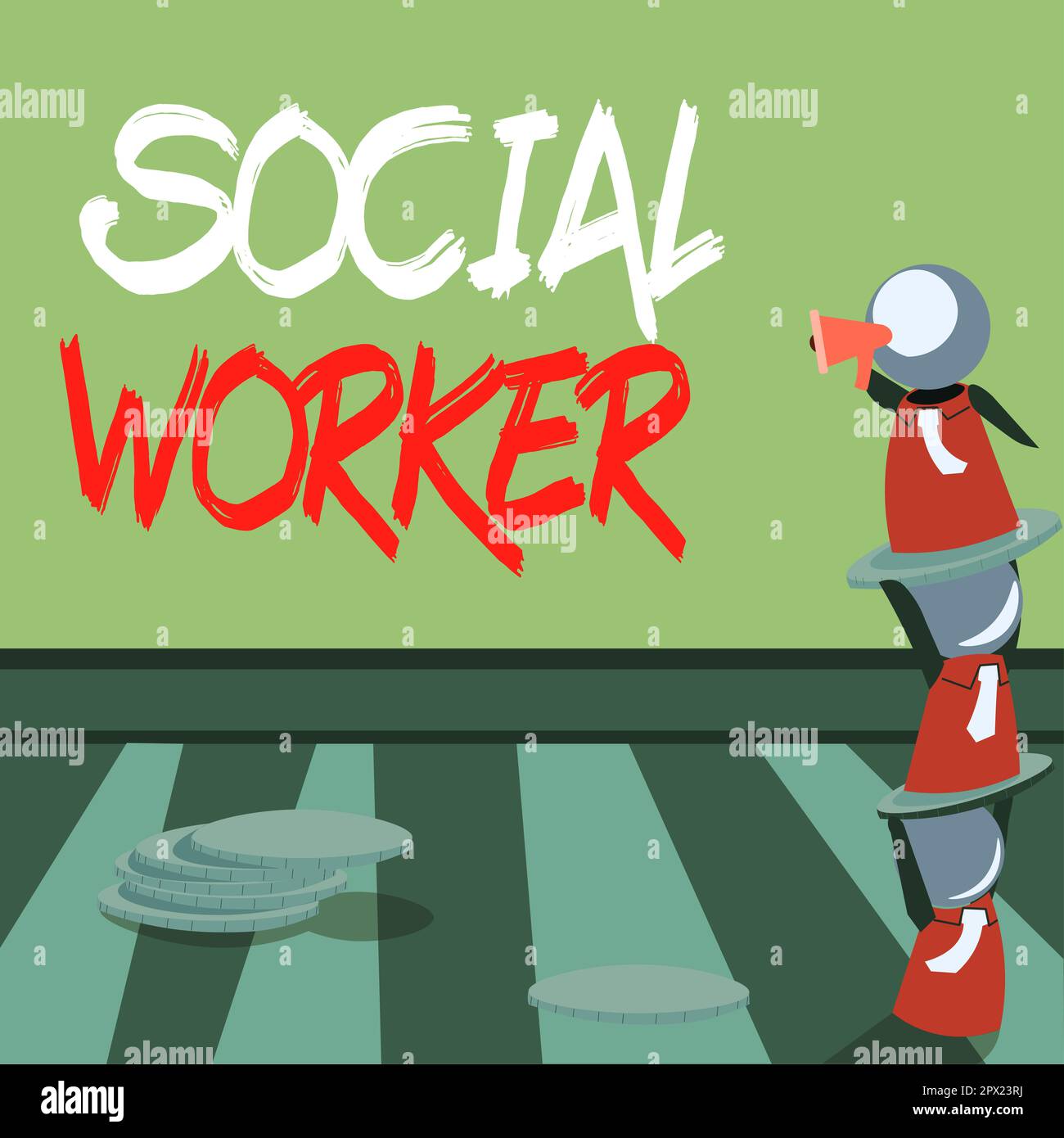 Writing displaying text Social Worker, Business showcase assistance ...