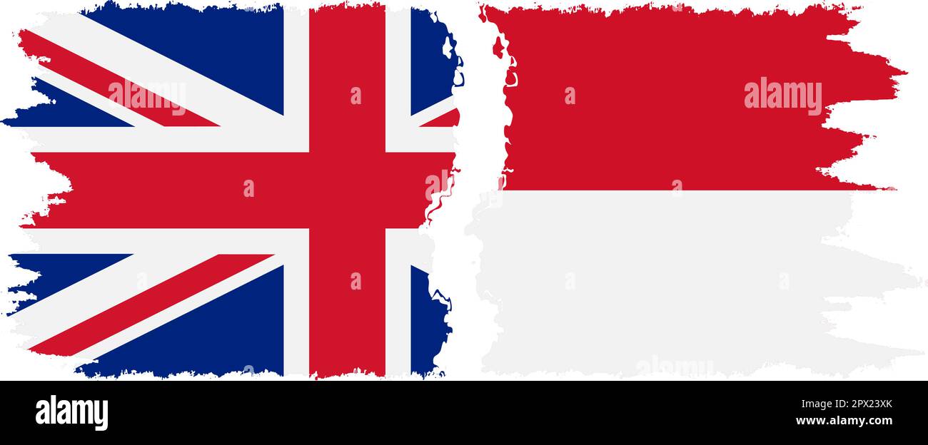 Monaco and UK grunge flags connection, vector Stock Vector Image & Art ...