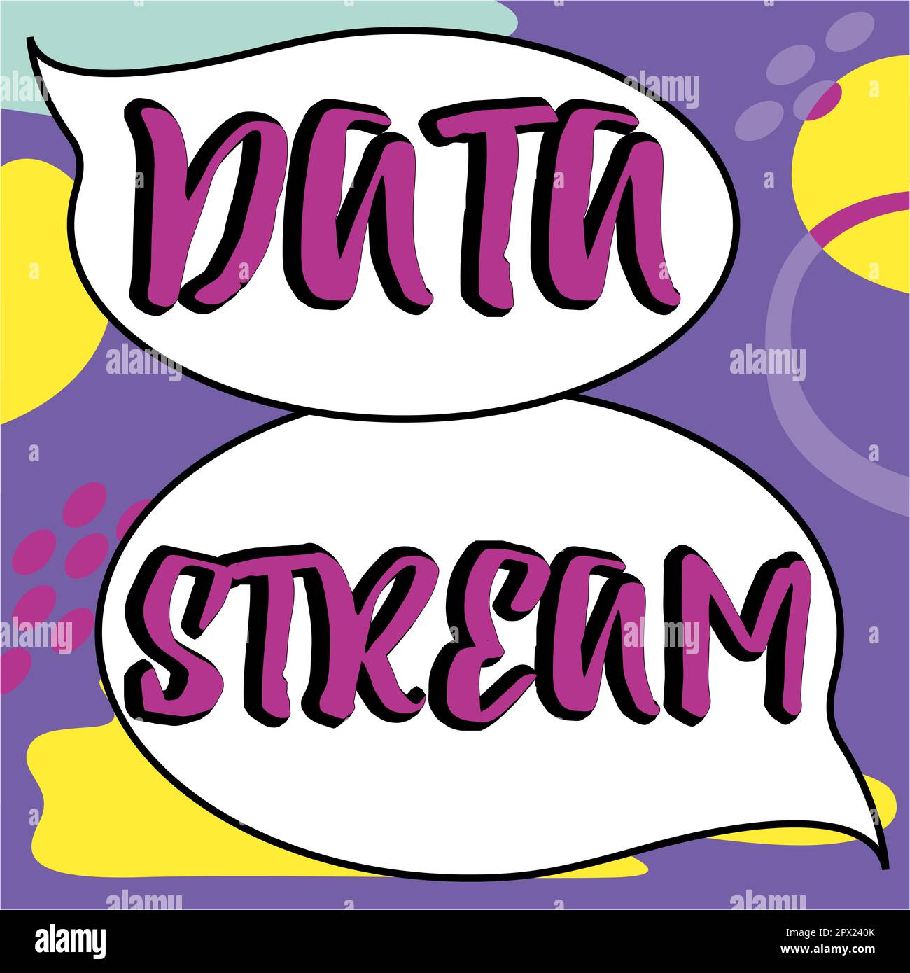 Conceptual caption Data Stream, Internet Concept sequence of digitally ...