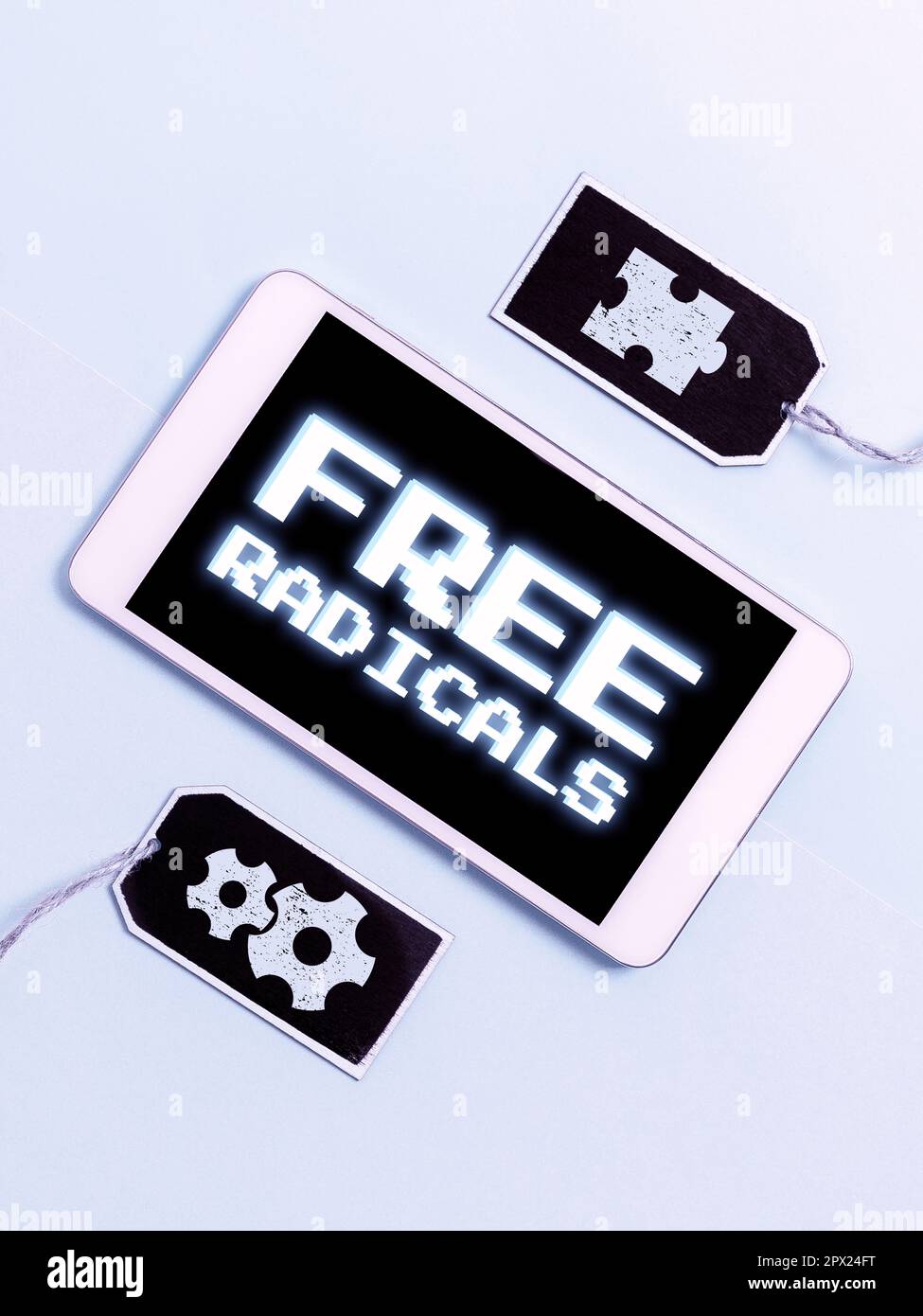 Conceptual caption Free Radicals, Internet Concept produced in body by ...