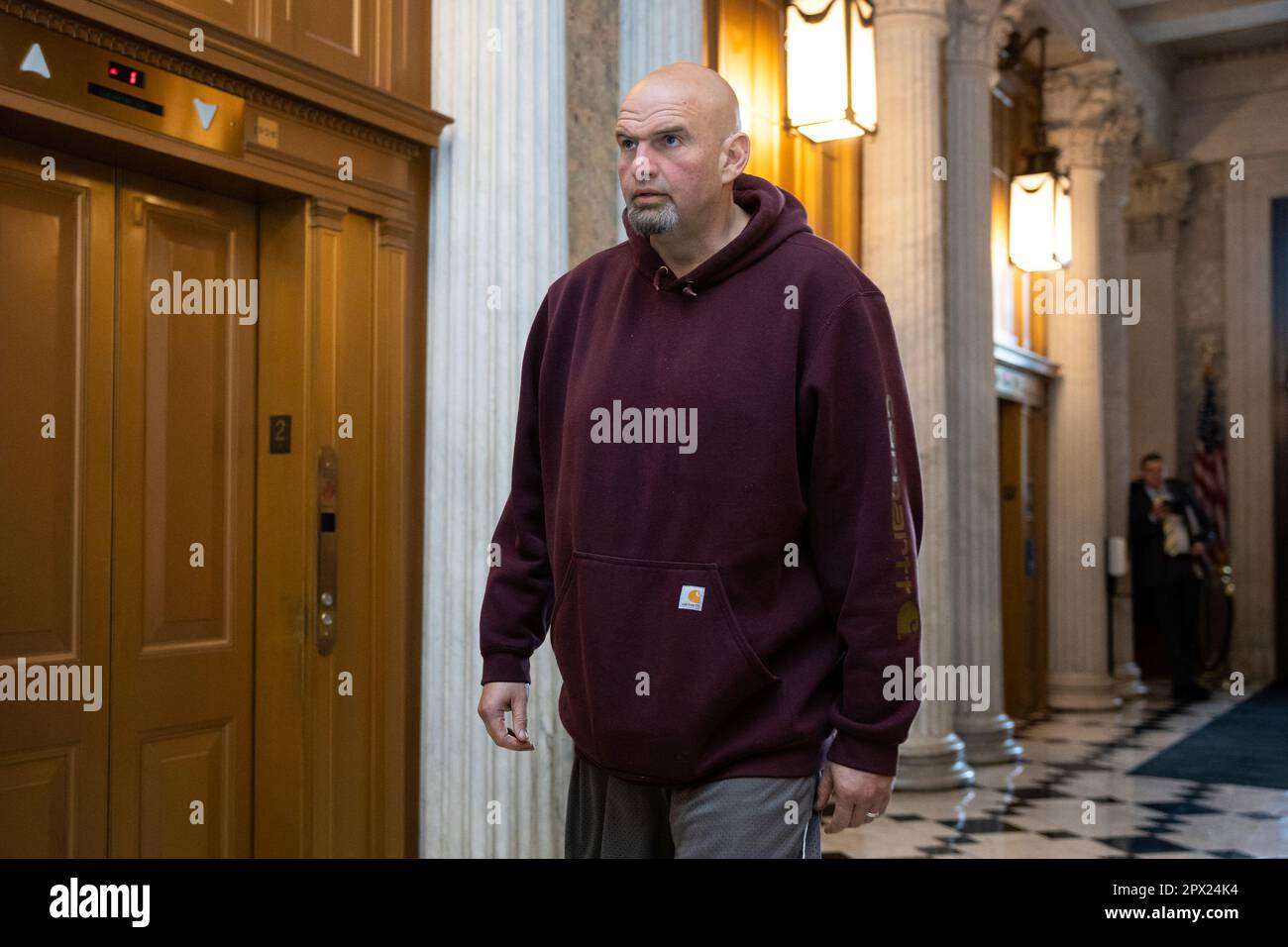 Sen. John Fetterman (D-Pa.) arrives for a vote at the U.S. Capitol May ...