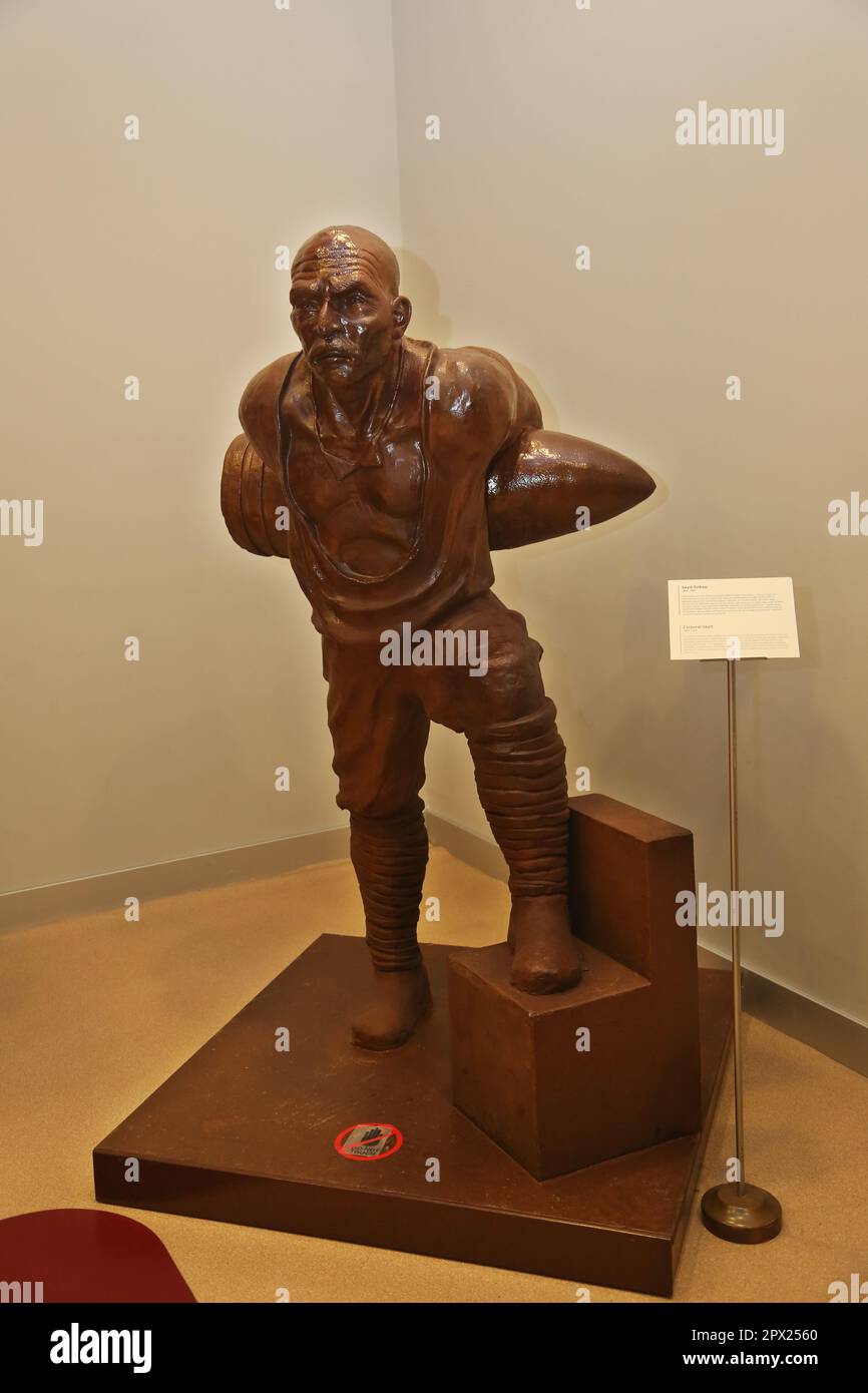 ISTANBUL, TURKEY - FEBRUARY 12: Chocolate design of Corporal Seyit ...