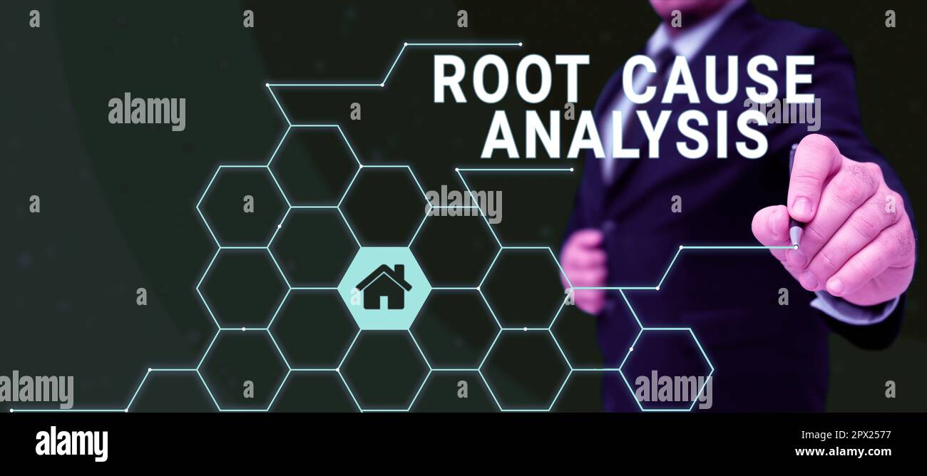 Conceptual display Root Cause Analysis, Conceptual photo Method of Problem Solving Identify ...