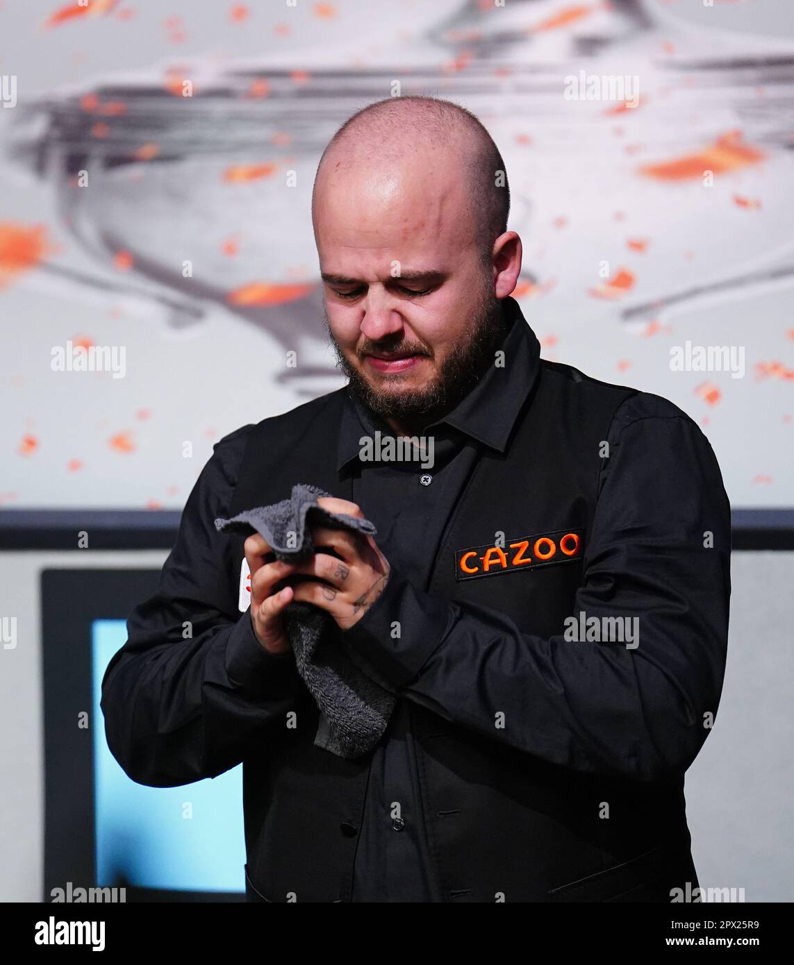 Luca Brecel celebrates after winning the final against Mark Selby (not ...
