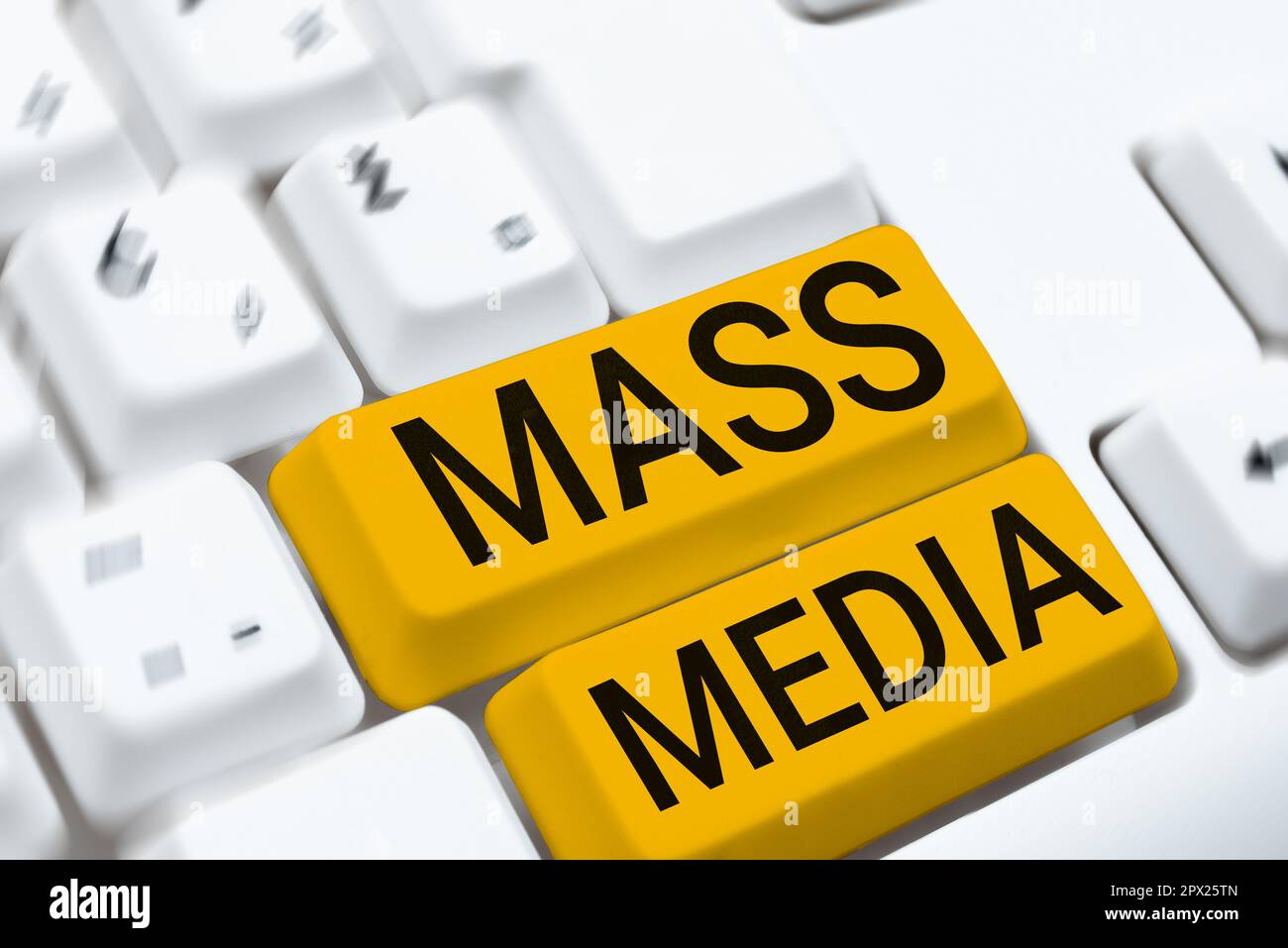 Text sign showing Mass Media, Business approach Group people making ...