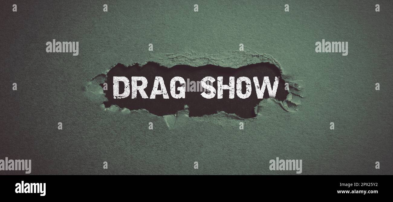 Conceptual display Drag Show, Business idea competitive event where two ...