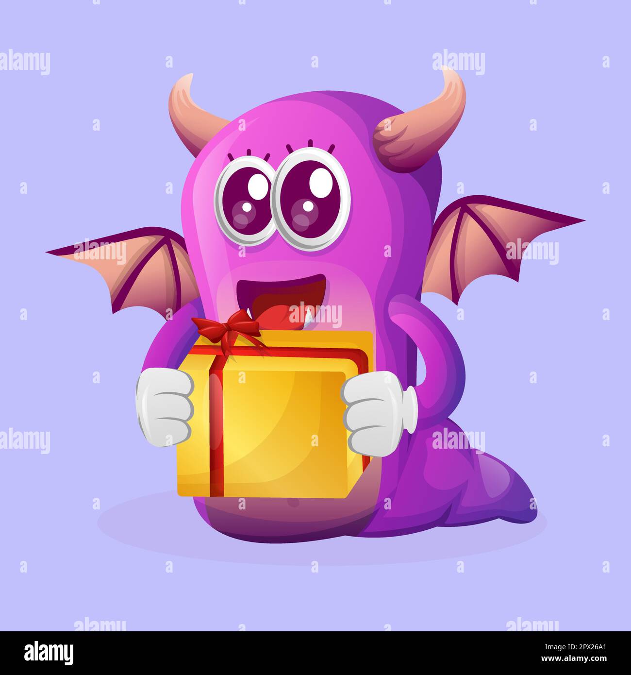 Child holding gift box Stock Vector Images - Alamy