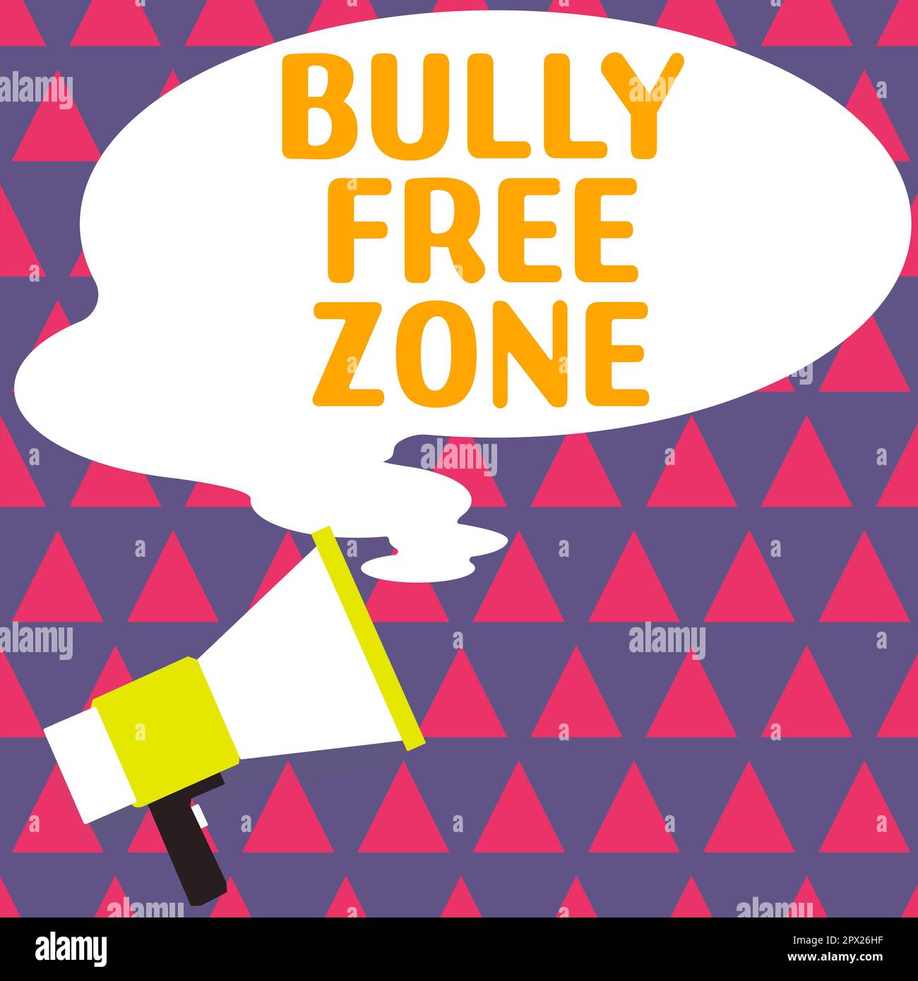 Sign displaying Bully Free Zone, Business idea Be respectful to other ...