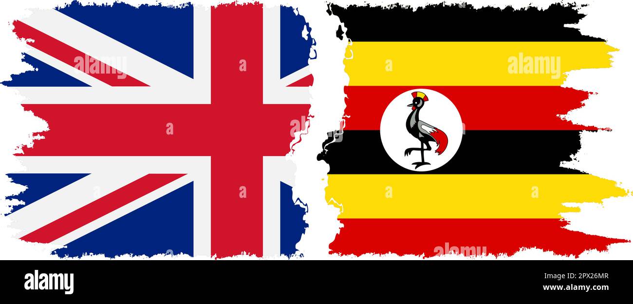 Uganda and UK grunge flags connection, vector Stock Vector Image & Art ...
